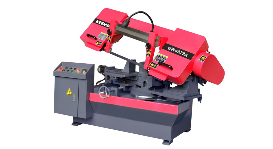 GB4028X Semi Automatic Miter Bandsaw - Keensaw